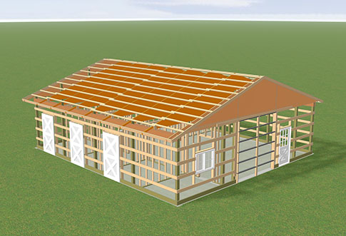 Post-frame building packages for equestrian spaces | Burrow's